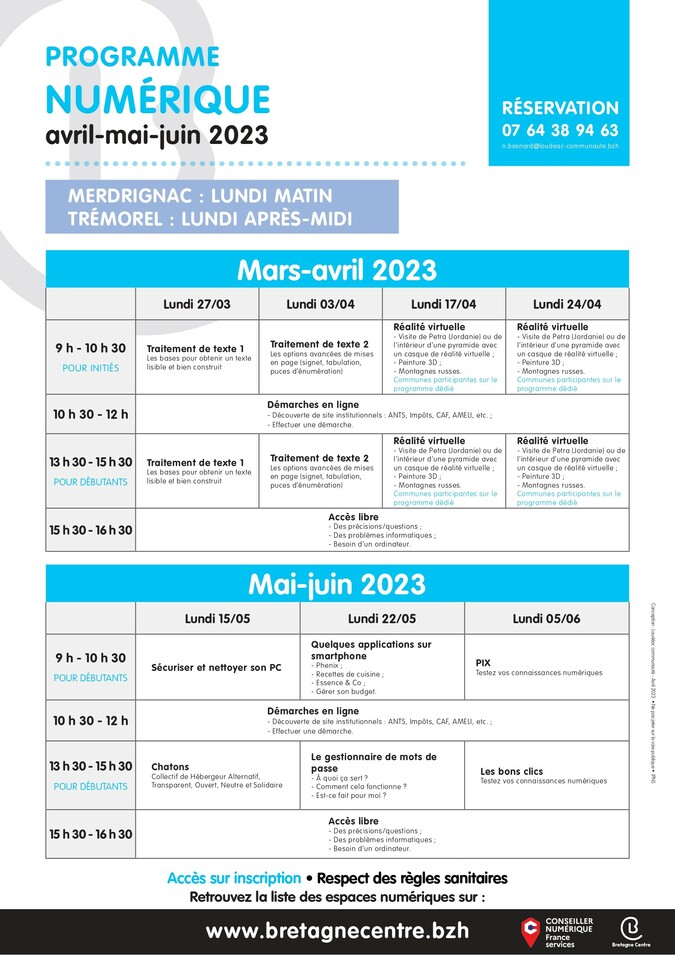 PROGRAMMATION ATELIERS NUMERIQUES PROGRAMMATION ATELIERS NUMERIQUES
